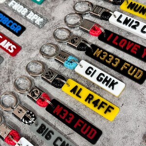 4d Number Plate Keyring | Birthday Gift | Personalised Keychain | Car ...