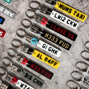 4d Number Plate Keyring | Birthday Gift | Personalised Keychain | Car ...