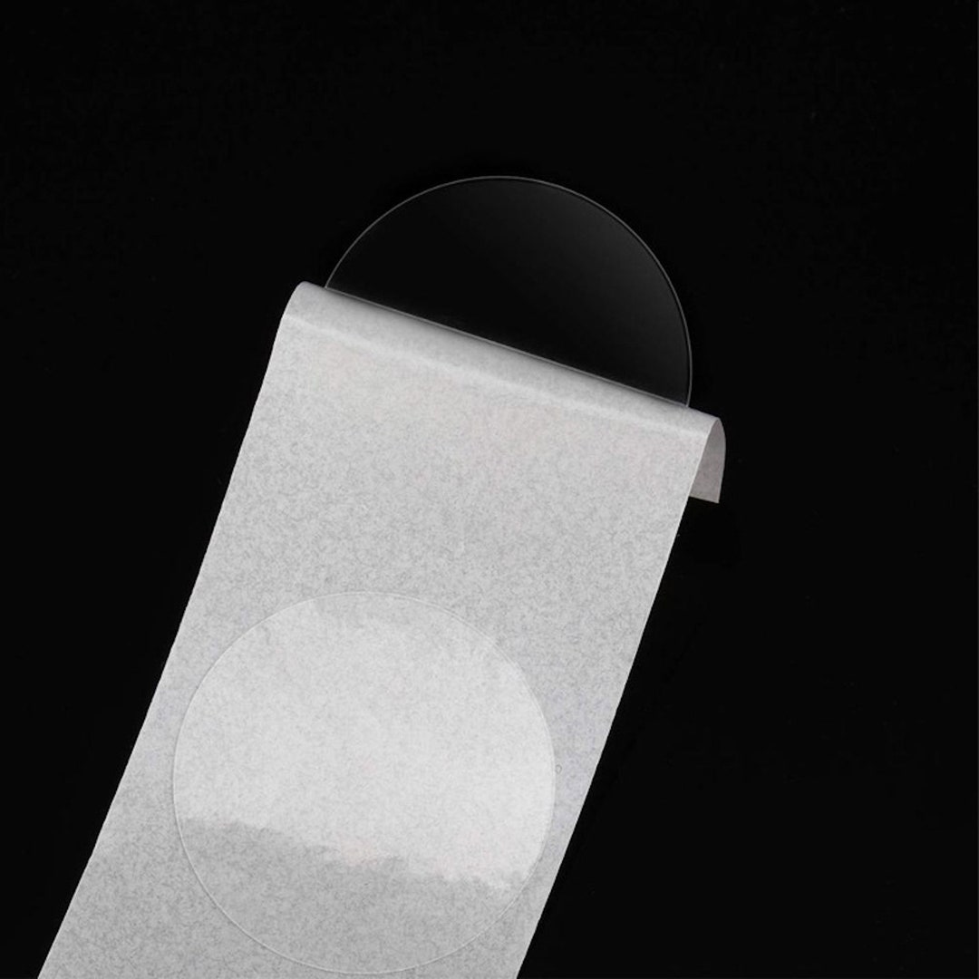 500 Clear Transparent Round Stickers Adhesive Circle Paper Seal Labels ...