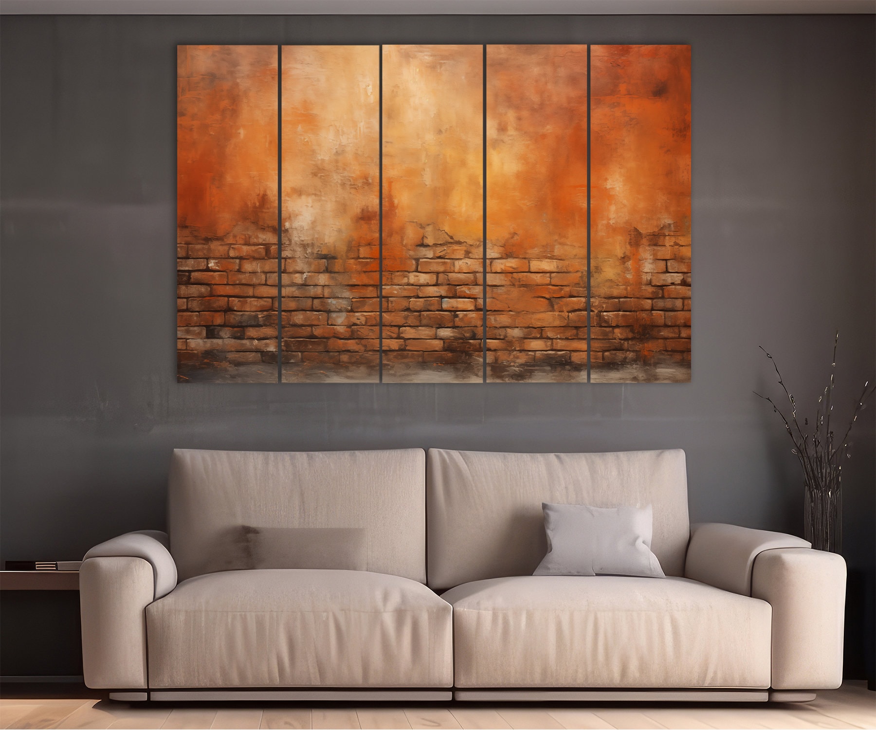Brick Wall Print,brick Wall Poster,brick Wall Painting,brick Wall Print ...