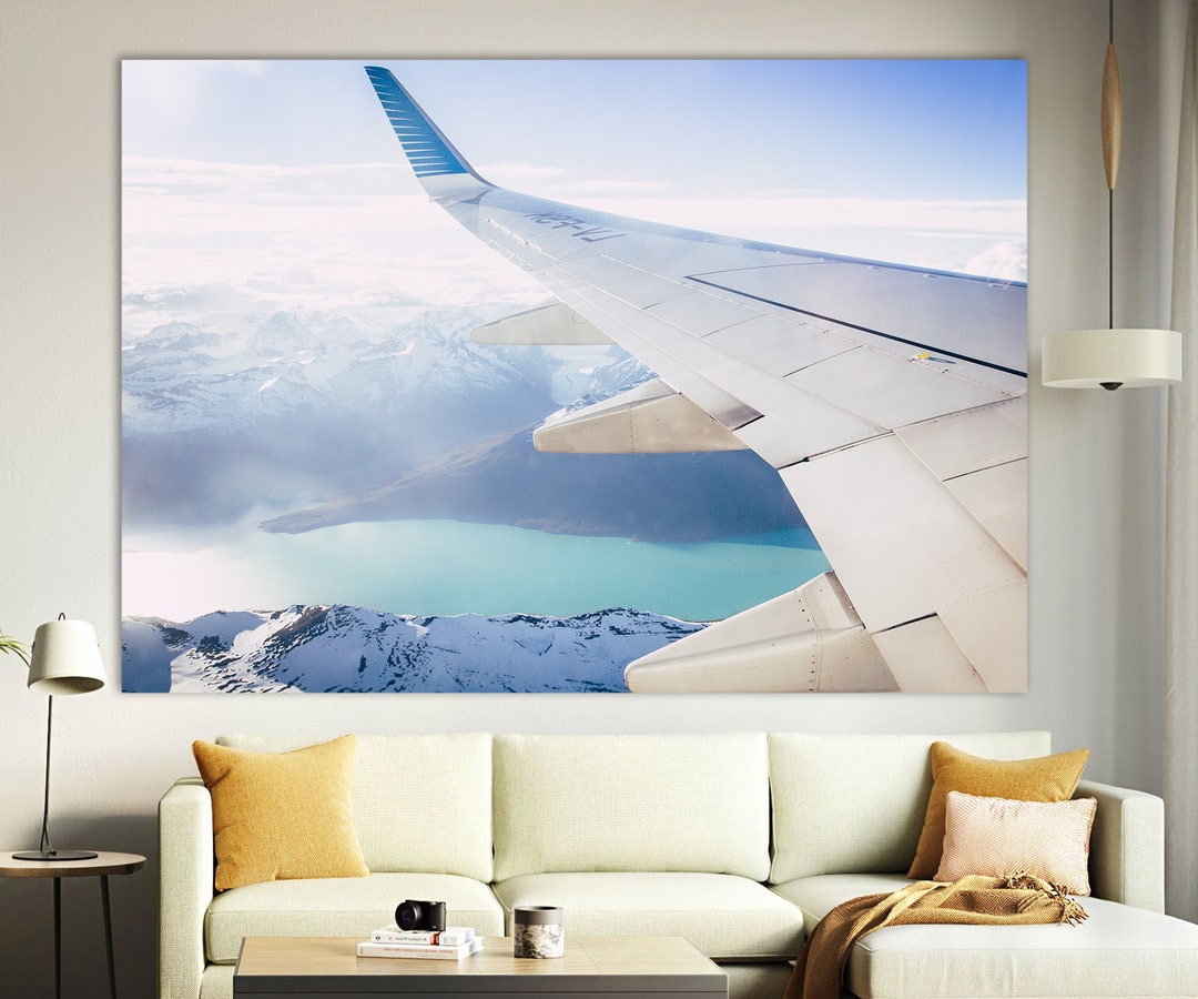 Airplane Wing Canvas Print: Aviation Wall Art, Pilot Gift - Etsy