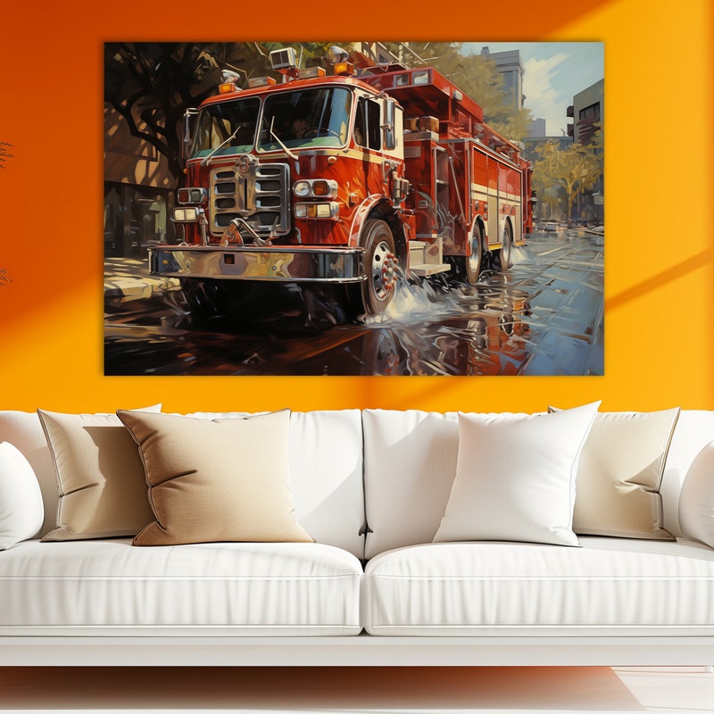 Fire Truck Wall Art - Etsy