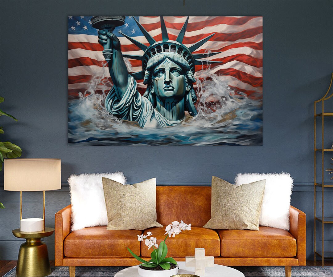 Statue of Liberty Canvas Print,statue of Liberty Painting,symbol ...