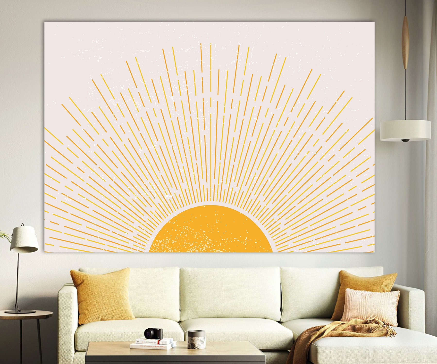 Boho Canvas Print, Sun Print, Boho Wall Art, Sunshine Art, Boho Poster ...