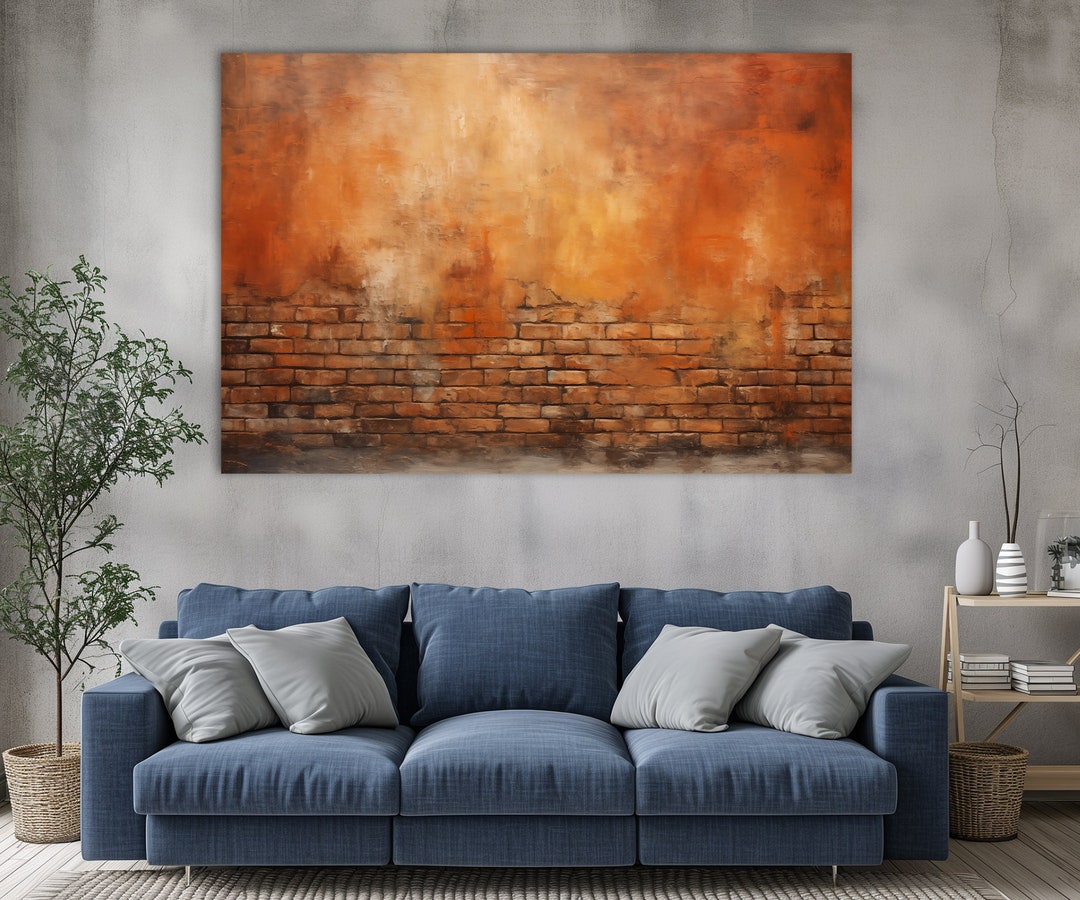Brick Wall Print,brick Wall Poster,brick Wall Painting,brick Wall Print ...