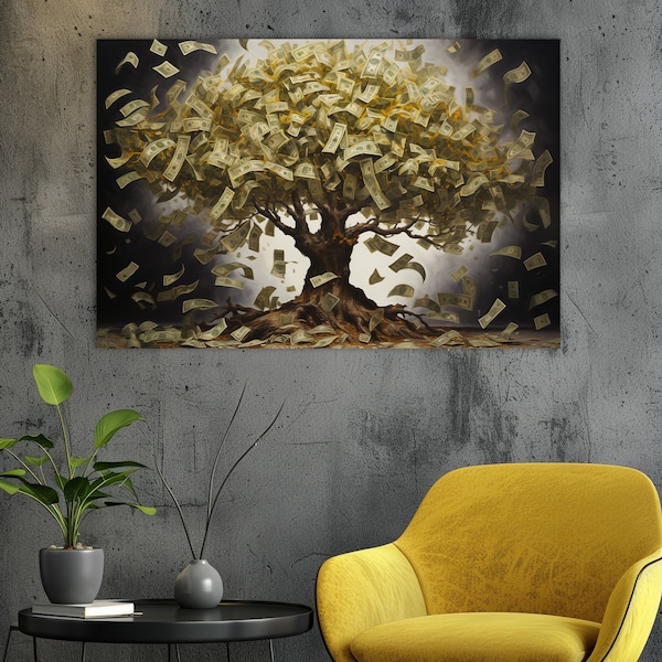 Money Tree Painting - Etsy