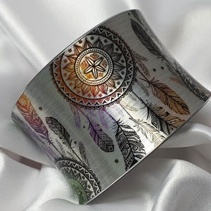 Dreamcather Cuff Bracelet, Native Americans Jewelry, Unusual Gift for Her, Native American ...