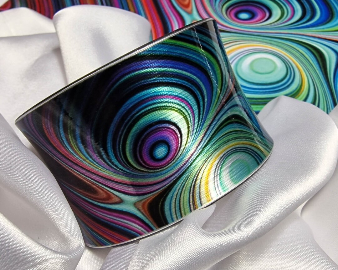 Ocean Blue Cuff Bracelet, Ocean Sea Gift for Her, Summer Blue Arm Cuff ...