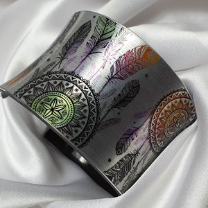 Dreamcather Cuff Bracelet, Native Americans Jewelry, Unusual Gift for Her, Native American ...