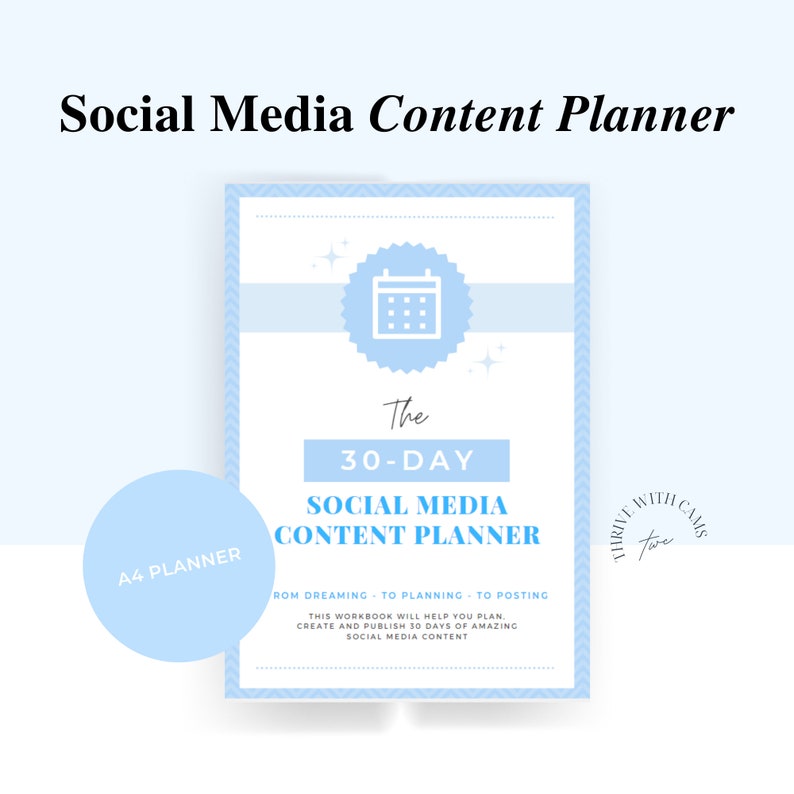 The 30-day Social Media Content Planner | Fillable and Printable ...