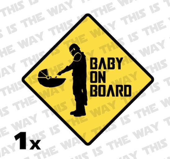 Grogu Car Sticker Window Decal Baby Yoda Mandalorian Baby on - Etsy UK
