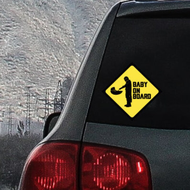 Grogu Car Sticker Window Decal Baby Yoda Mandalorian Baby on | Etsy