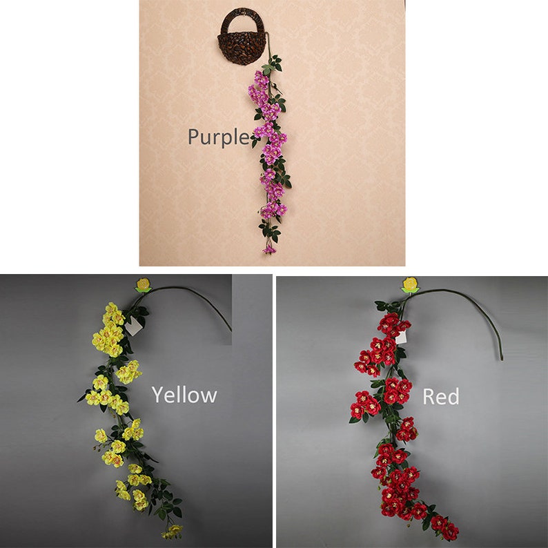 Climbing Rose Long Vine Fake Trailing Rosa With Leaf Hanging - Etsy