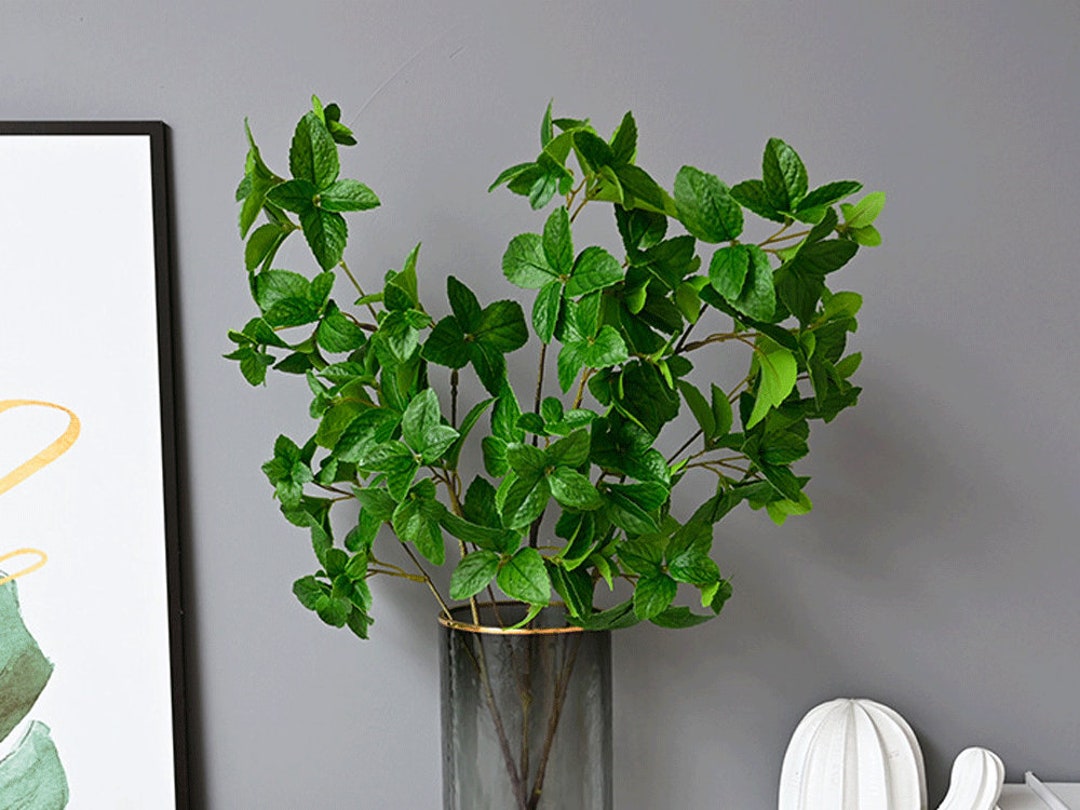 Mint Leaf With Long Stem, Artificial Greenery Craft, Home Floral Decor ...