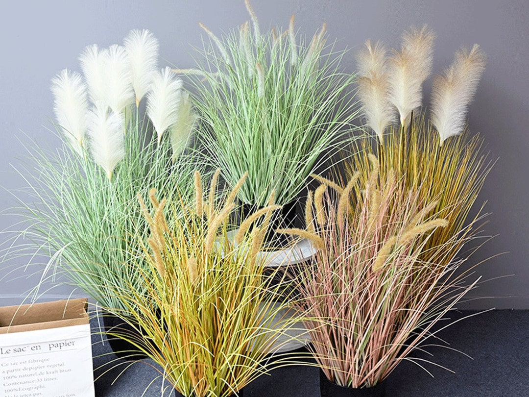 Artificial Foxtail Grass With Foliage, Quality Reed Plume With Flower ...