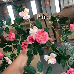 Trailing Rose Vine Arrangement, Artificial Climbing Flower, Wall ...