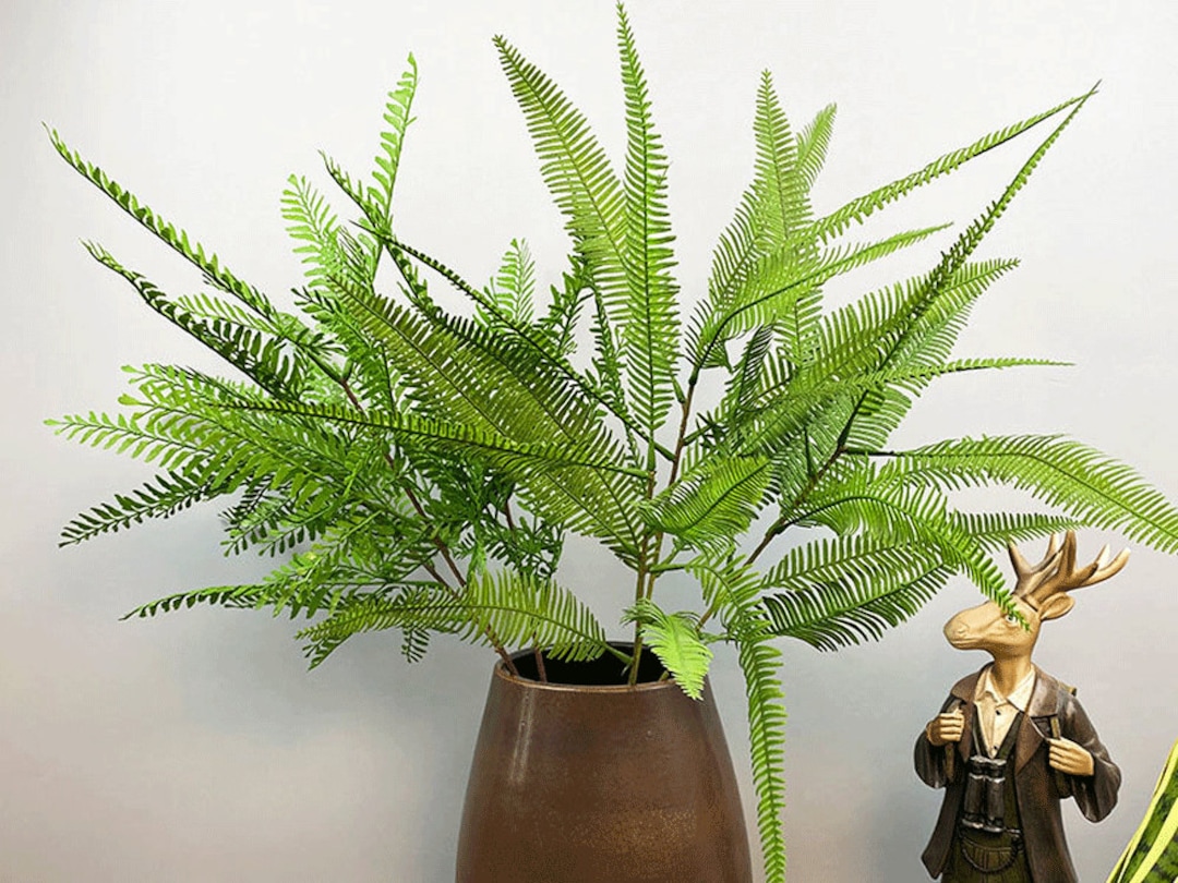 Fern Leaf Long Stem Artificial, Fake Gleichenia Foliage, Indoor Rustic ...