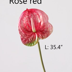Fake Anthurium Flower Stem, Artificial Flamingo Lily Flower, Tropical ...