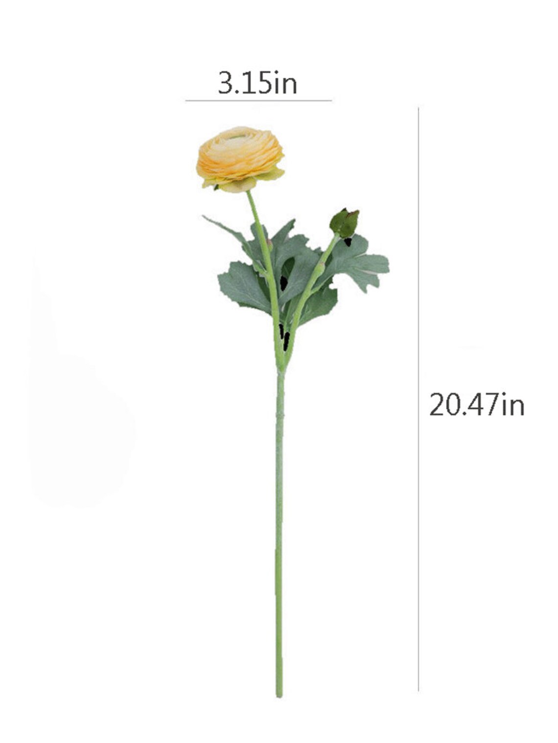 Artificial Ranunculus Stem With Foliage Quality Peony and - Etsy