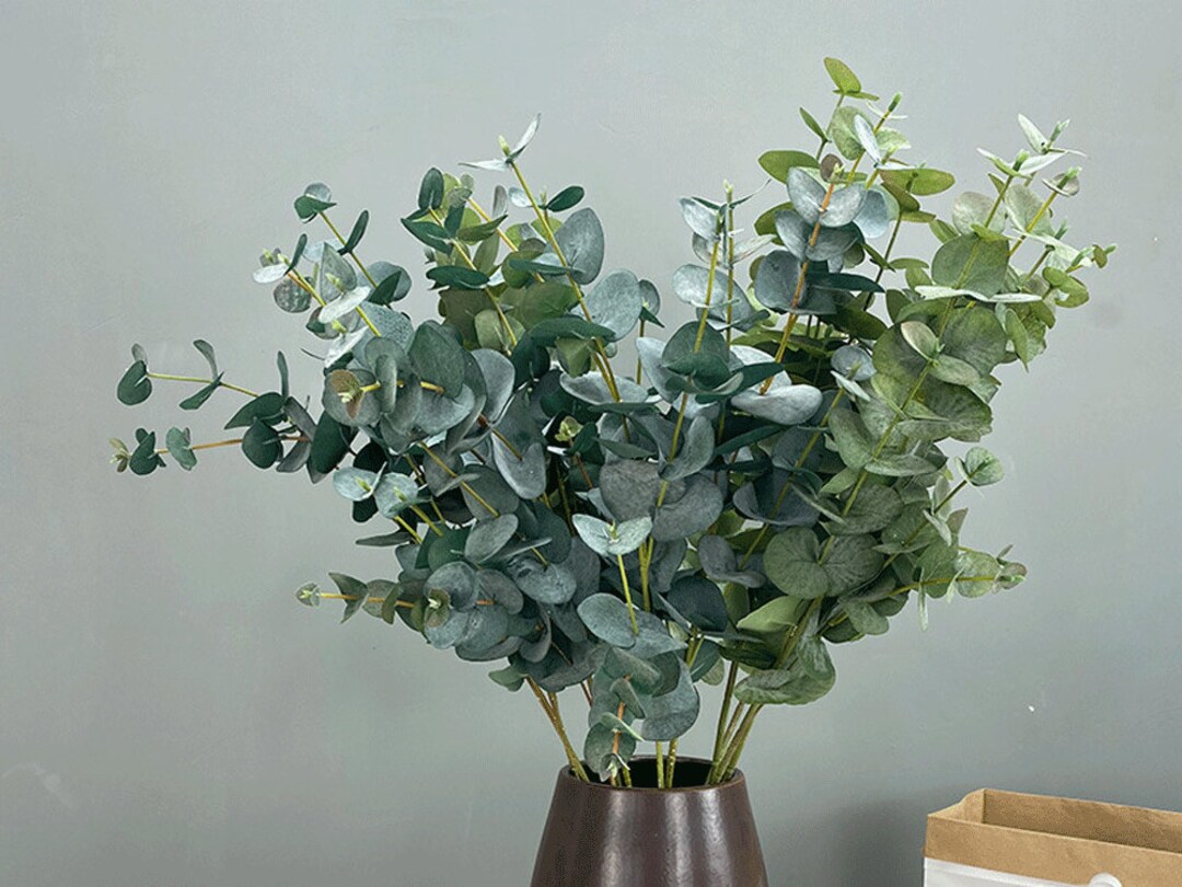 Eucalyptus Leaf Branch, Fake Foliage Twig, Artificial Greenery Craft ...