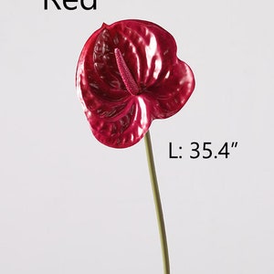 Fake Anthurium Flower Stem, Artificial Flamingo Lily Flower, Tropical ...