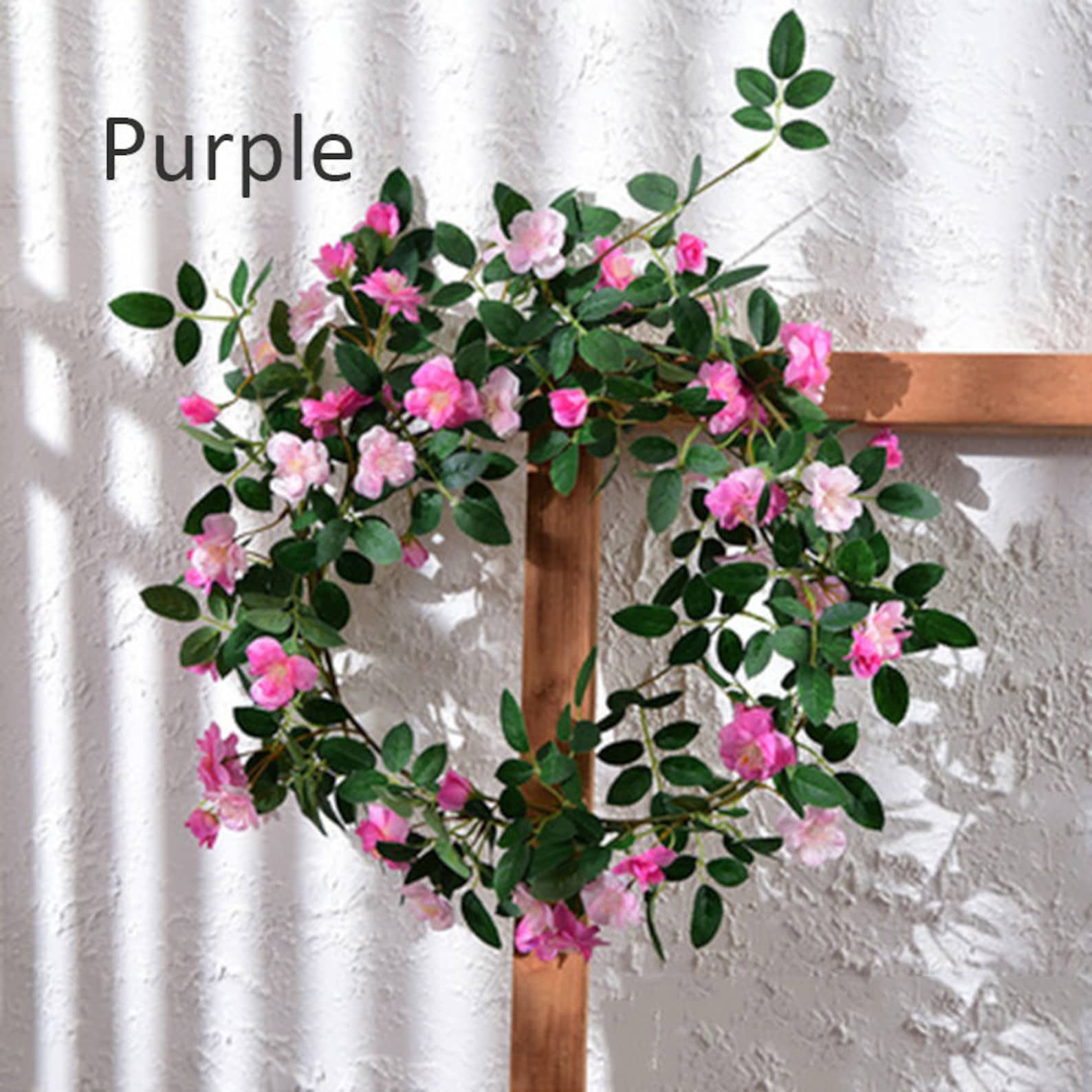 Artificial Climbing Rose Vine With Bud Hanging Wall Fake Rhododendron ...