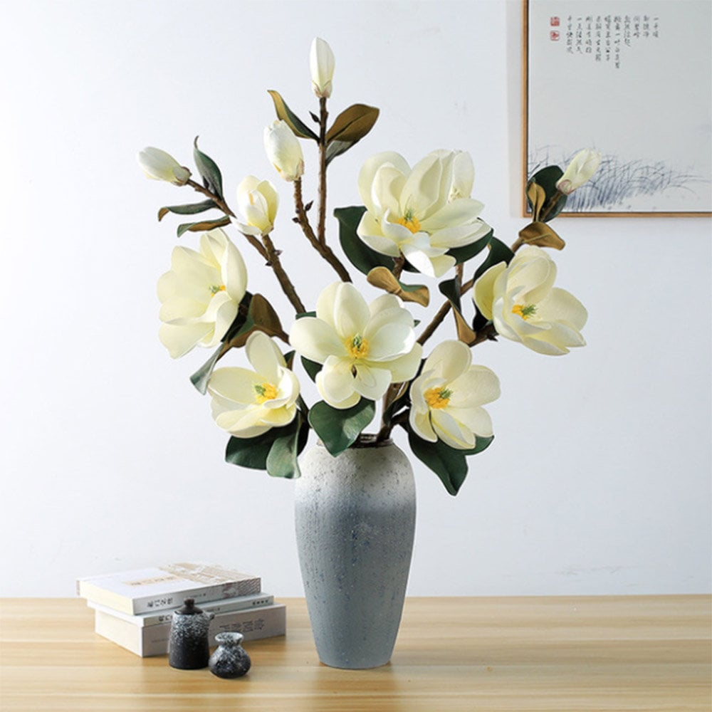 Artificial Magnolia With Foliage Stem Quality Fake Flower - Etsy