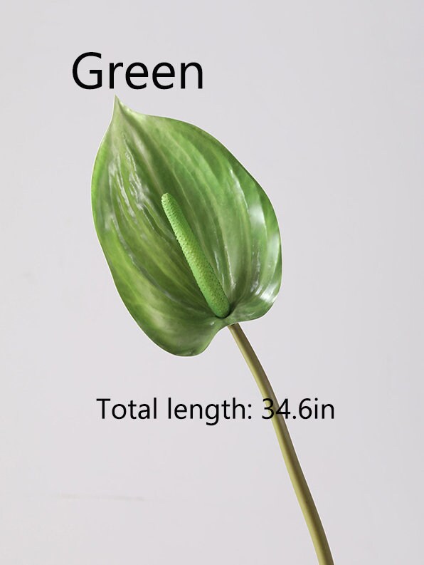 Anthurium Andraeanum Stem, Tropical Flower Crafts, Artificial Flowers ...