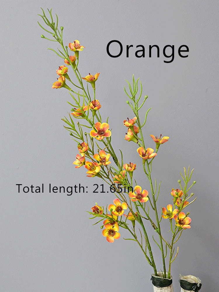 Artificial Winter Sweet Branch With Foliage, Fake Wax Flower Stems ...