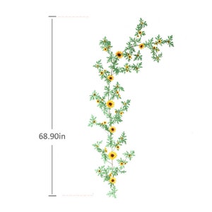 Trailing Sunflower Vine, Artificial Climbing Flower Cane With Foliage ...