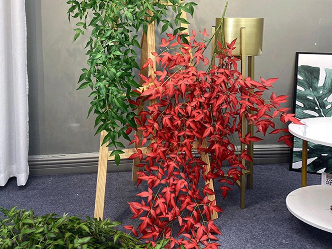 Autumn Nandina Firepower Wall Hanging, Heavenly Bamboo With Foliage ...