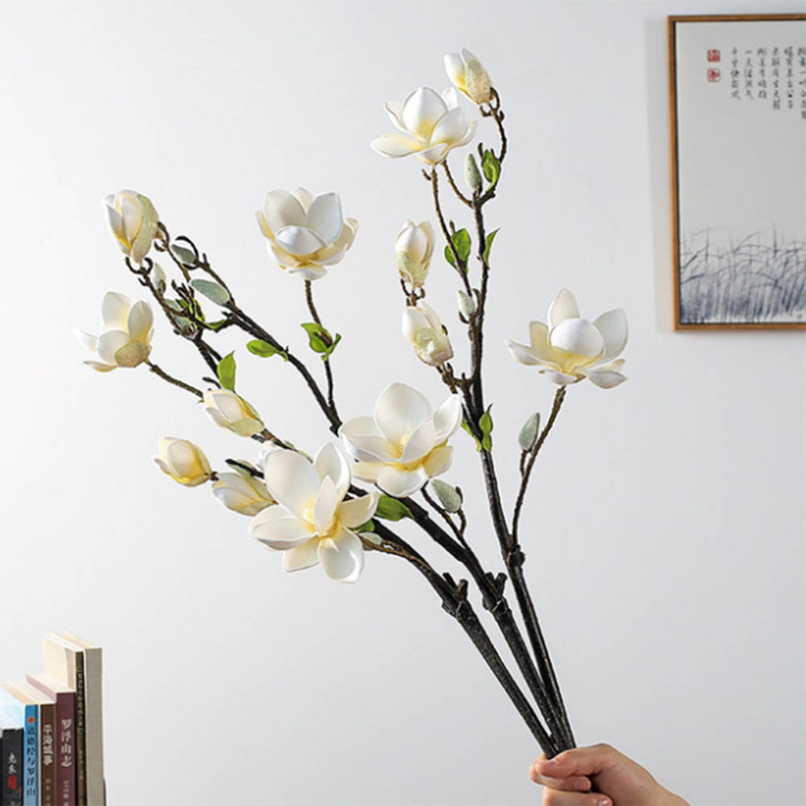 Artificial Magnolia Stem With Bud Fake Orchid Branch Chinese - Etsy