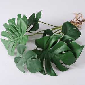 Monstera Deliciosa Plant With Roots, Fake Tropical Greenery Crafts ...