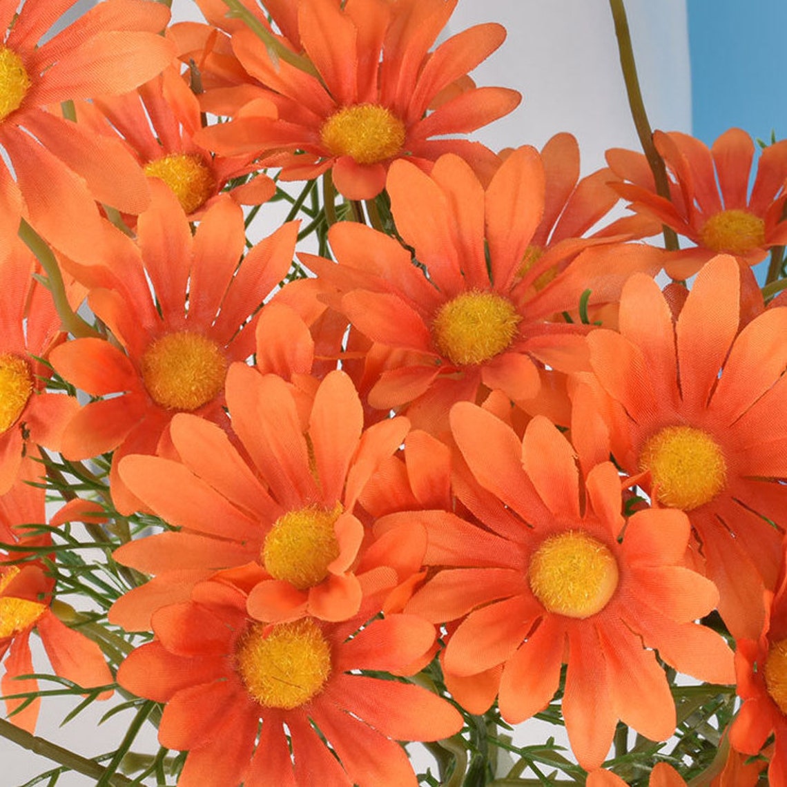 Artificial Daisy Flower Stem With Leaf, Fake Chamomile and Foliage ...