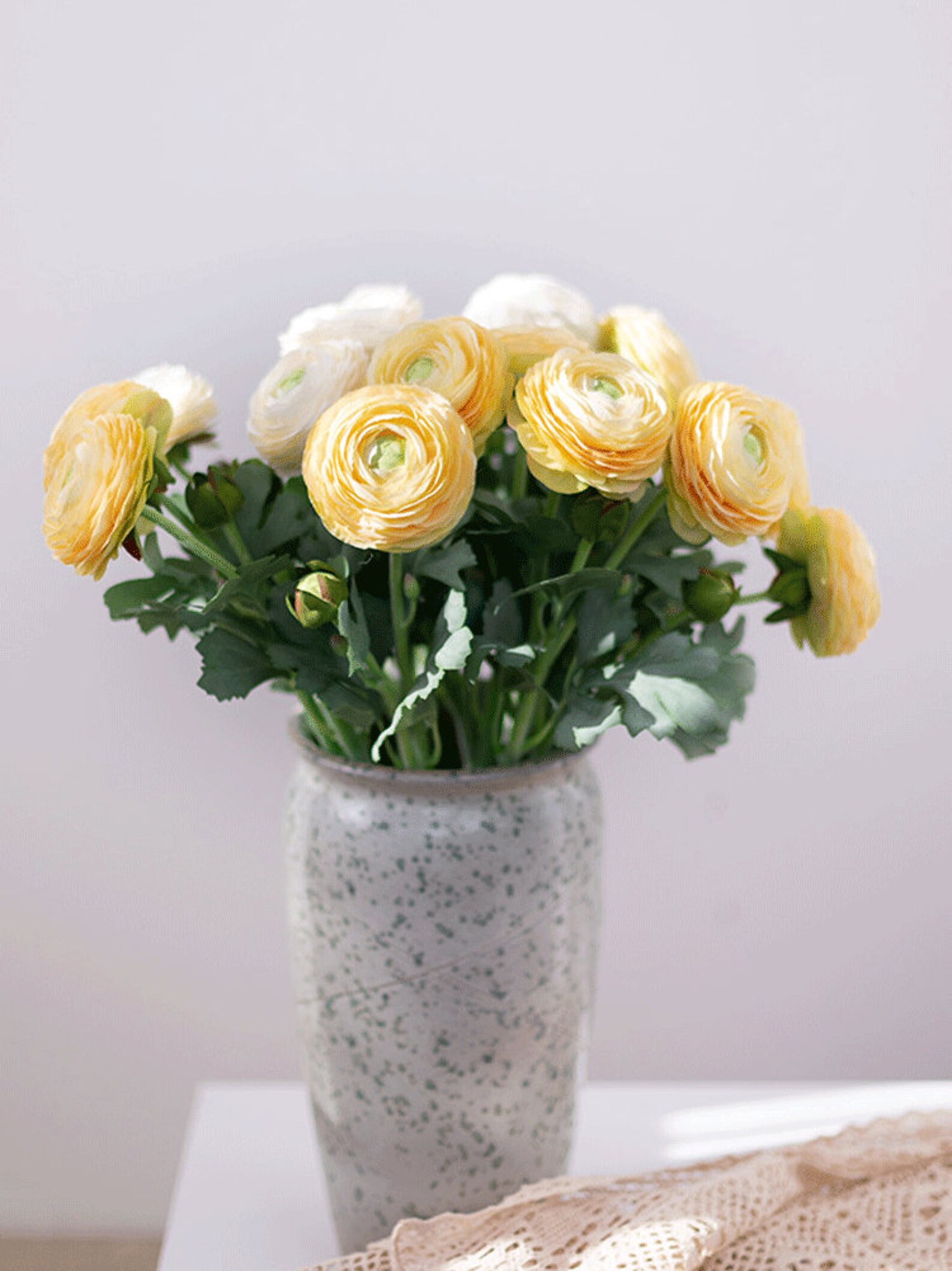 Artificial Ranunculus Stem With Foliage Quality Peony and - Etsy