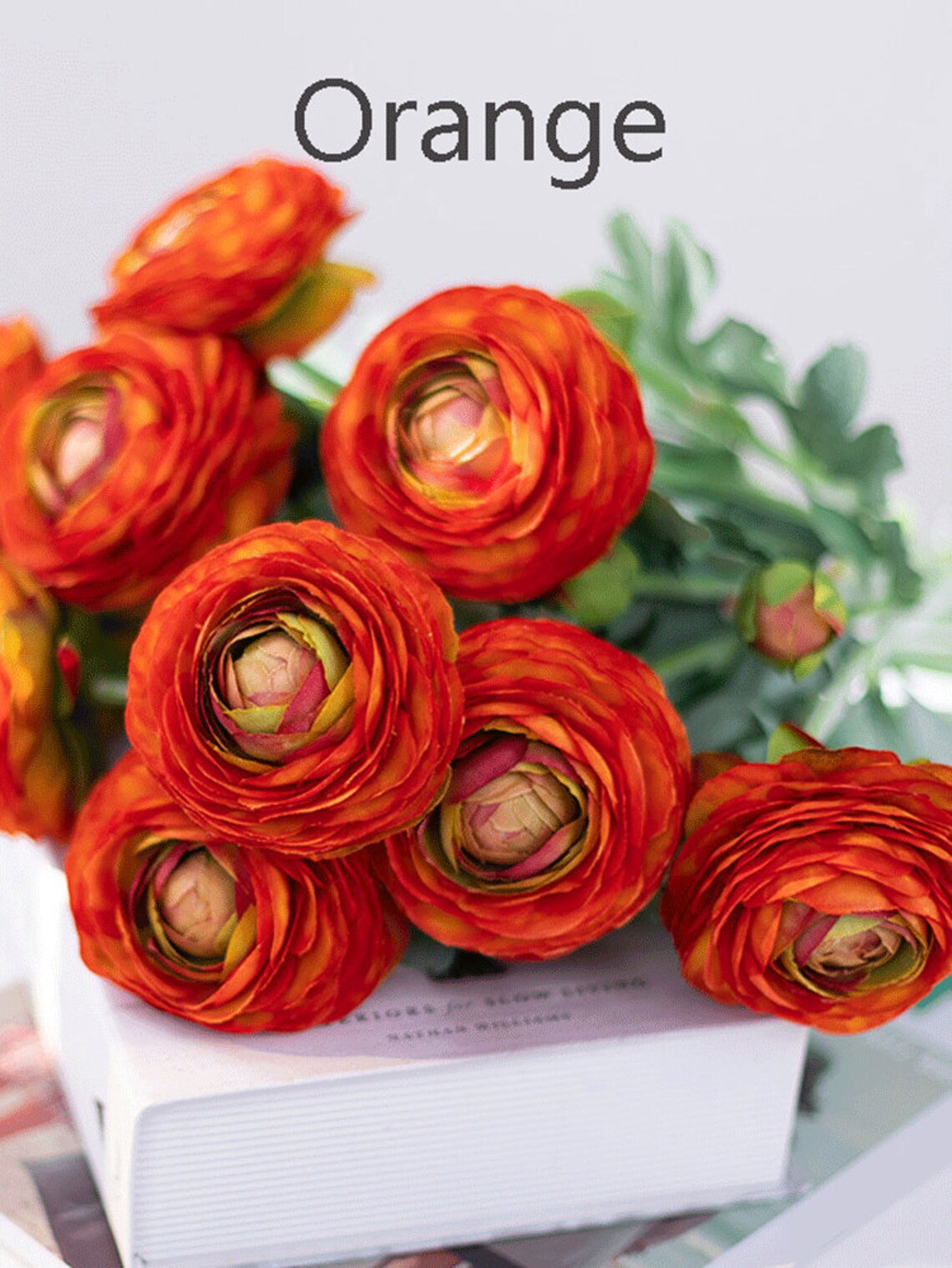 Artificial Ranunculus Stem With Foliage Quality Peony and - Etsy