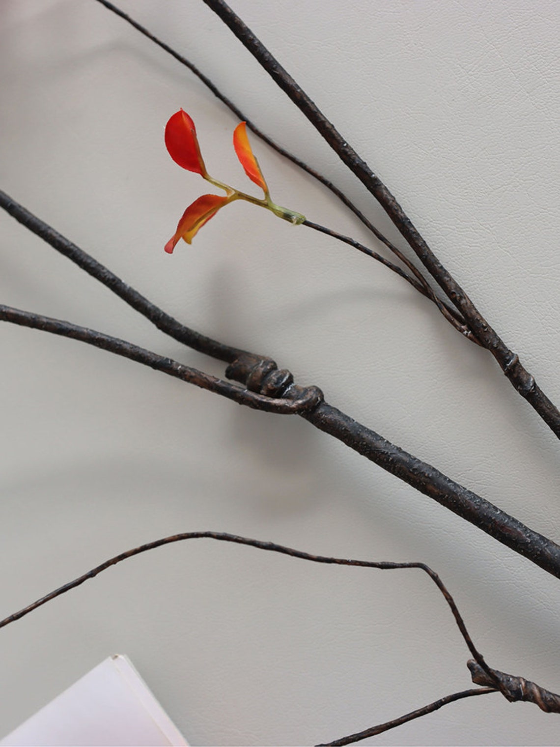 Artificial Long Dead Branch, Quality Twig With Leaf, Vintage Foliage ...