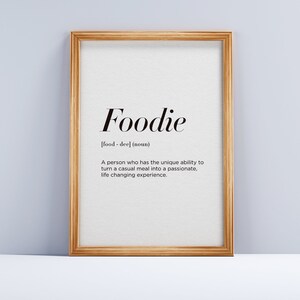 Foodie Definition Foodies Gift Ideas - Etsy