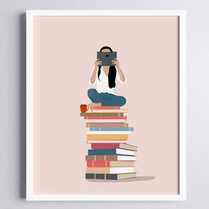 Book Lover Art Print Bundle Set of 5 Art Prints Digital Download ...