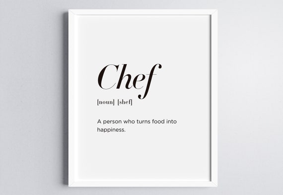 Chef Definition Chef Gift Ideas | Etsy