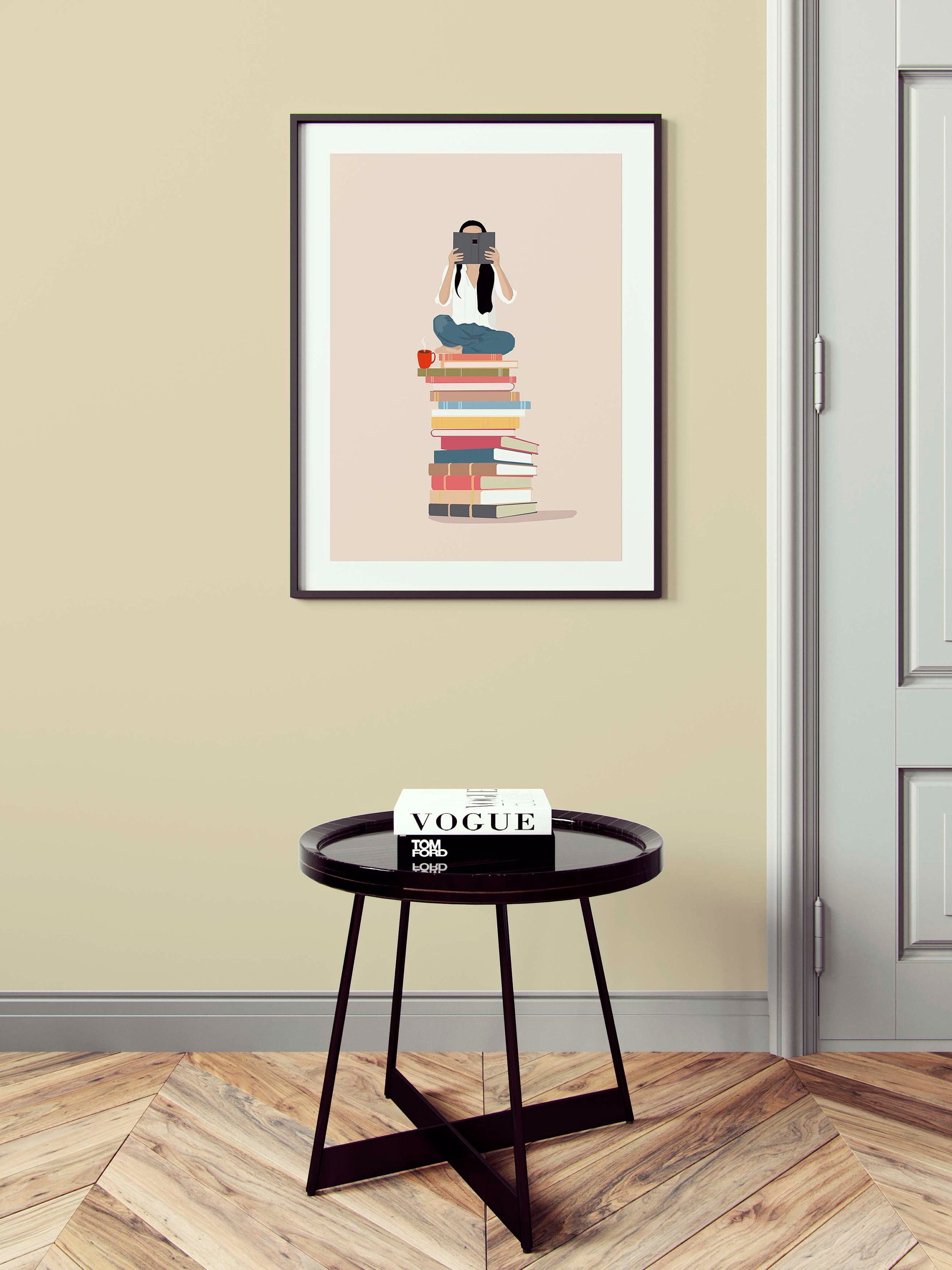 Book Lover Art Print Girl Reading Art Print Book Gift | Etsy