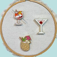 Mini Christmas Taxi Needlepoint Bag Charm Canvas - Etsy