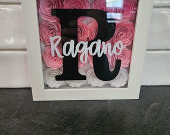 Customized Monogram Shadow Box - Etsy