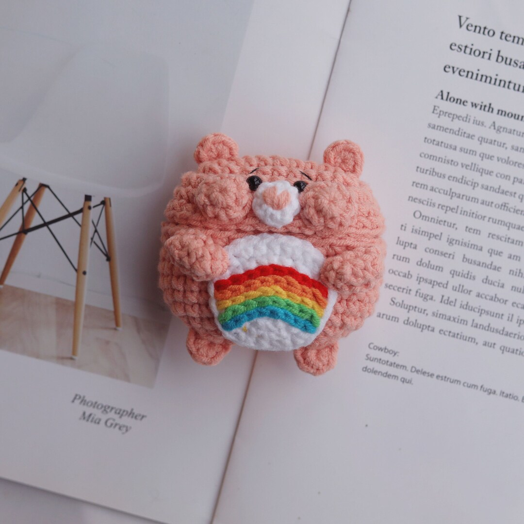 Pink Bear Airpods 1, 2, 3, Pro, Pro 2 Case-headphone Case, Bear Crochet ...