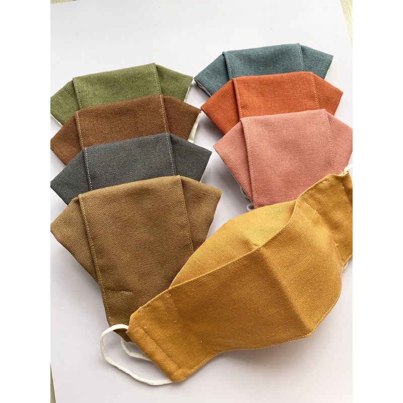 Linen Face Mask - Etsy