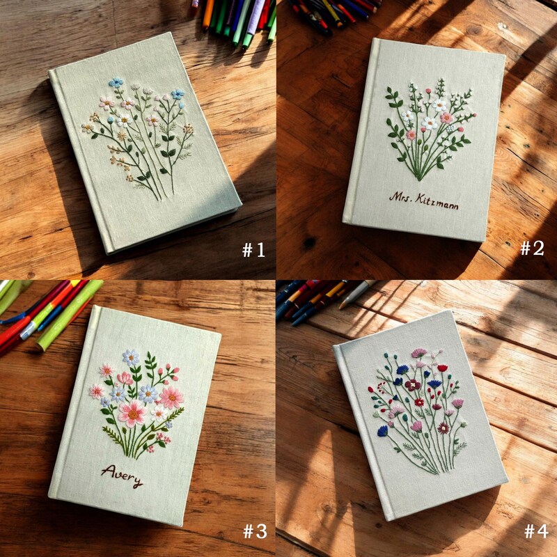 Embroidered Notebook - Etsy