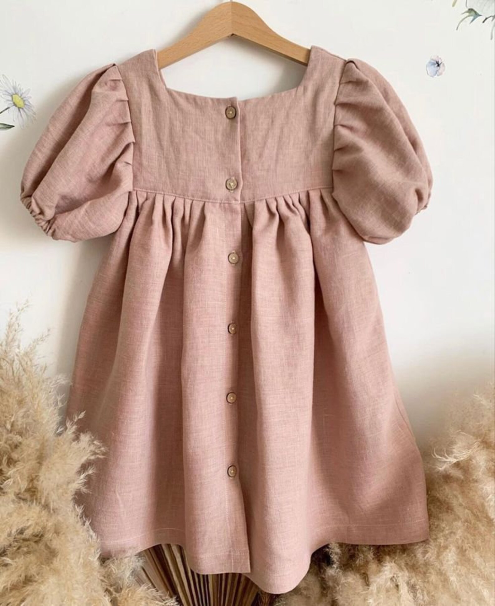 Linen Girls Dress Pure Natural Linen Girls Dress Natural - Etsy