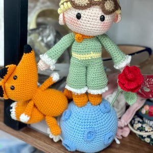 Little Prince Doll Set, Crochet Stuffed Amigurumi Toy, Crochet ...