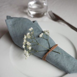 Linen Napkins, Embroidered Linen Napkins, Hand Emboridery Linen Table ...