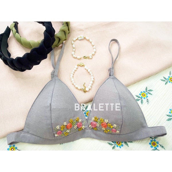 Linen Bra - Etsy